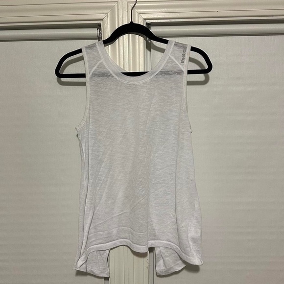 Reebok | Tops | Reebok Sheer White Workout Tank Top | Poshmark